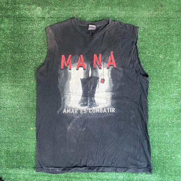 American Vintage | Shirts | Vintage Y2k Mana Amar Es Combatir Shirt ...